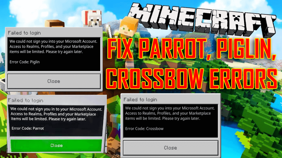 [Resuelto] Cómo A Arreglar Piglin, Parrot, Crossbow Errores en Minecraft?